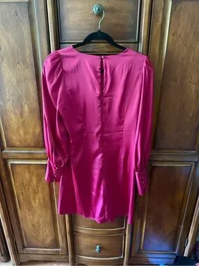 Banana Republic | Dresses | Banana Republic Hot Pink Longsleeve Mini ...